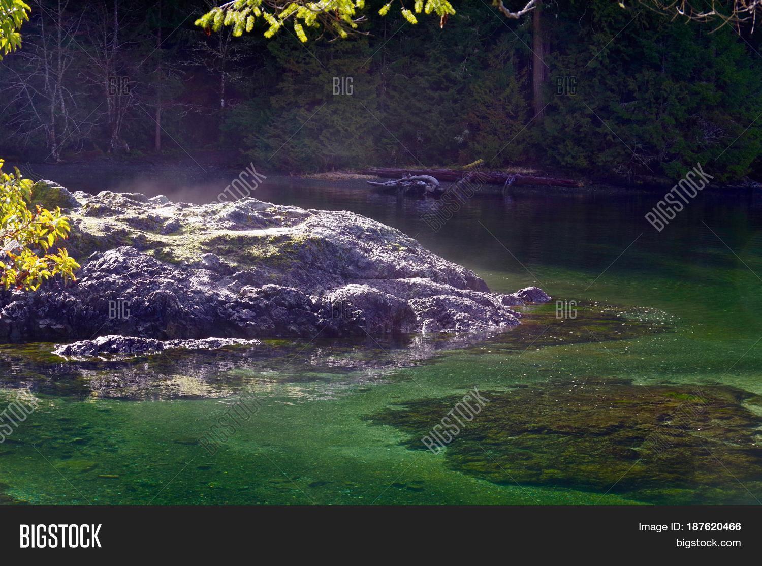 Mist Rising Rocks Bay Image & Photo (Free Trial) | Bigstock