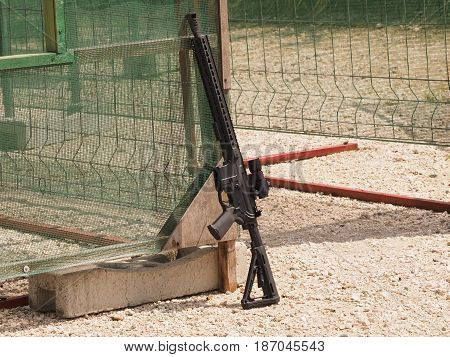 Rifle Leaning Against Image & Photo (Free Trial) | Bigstock