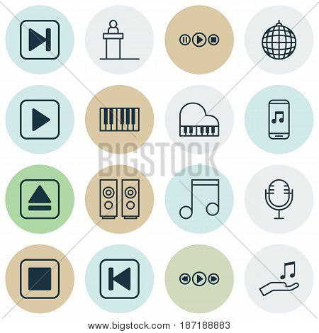 Set 16 Music Icons. Vector & Photo (Free Trial) | Bigstock