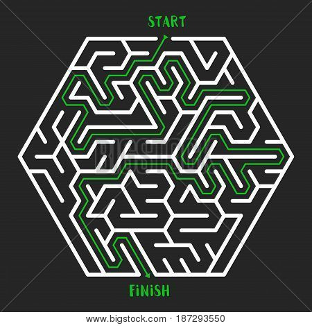 Hexagonal Maze Game Vector & Photo (Free Trial) | Bigstock