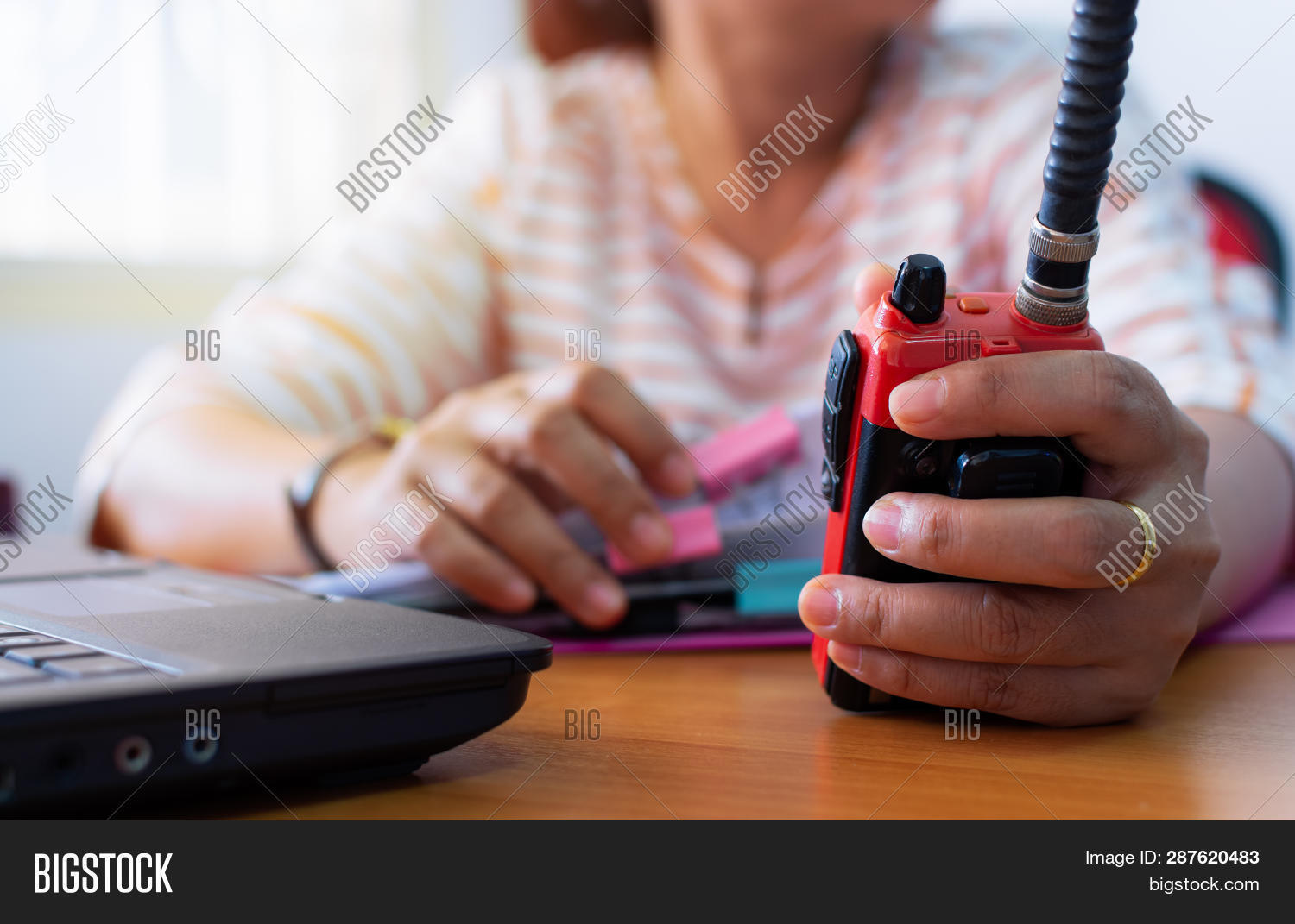 Female Radio Operator Image & Photo (Free Trial) | Bigstock