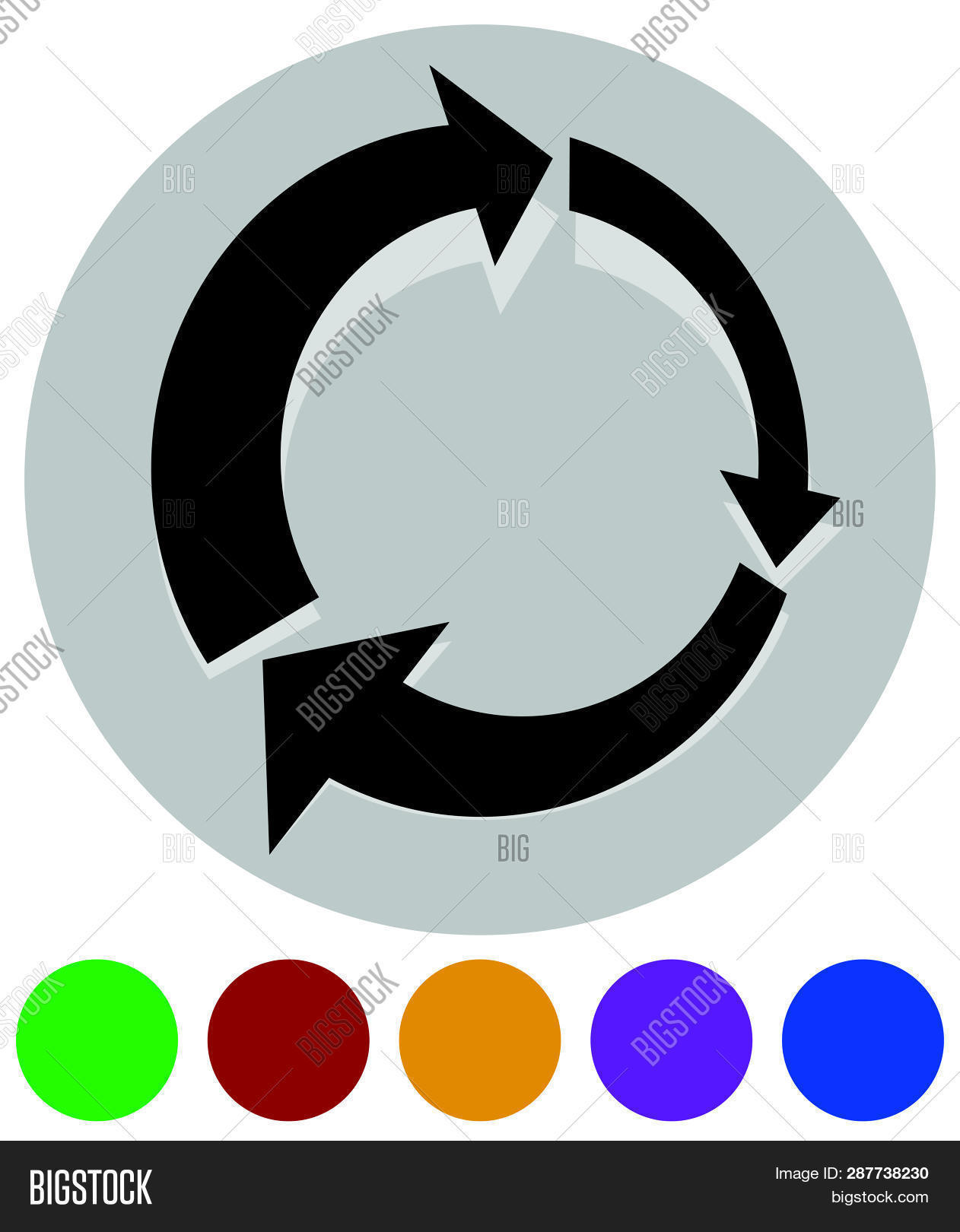 Icon Circular Arrow Vector & Photo (Free Trial) | Bigstock