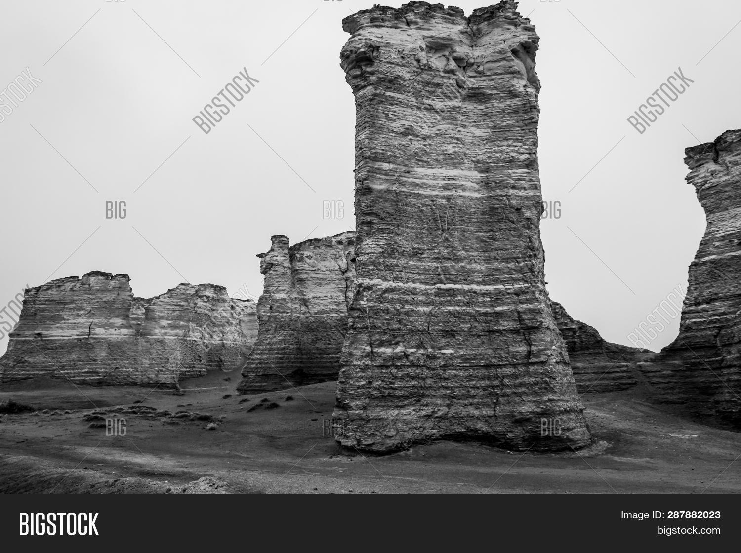 Monument Rocks Chalk Image & Photo (Free Trial) | Bigstock