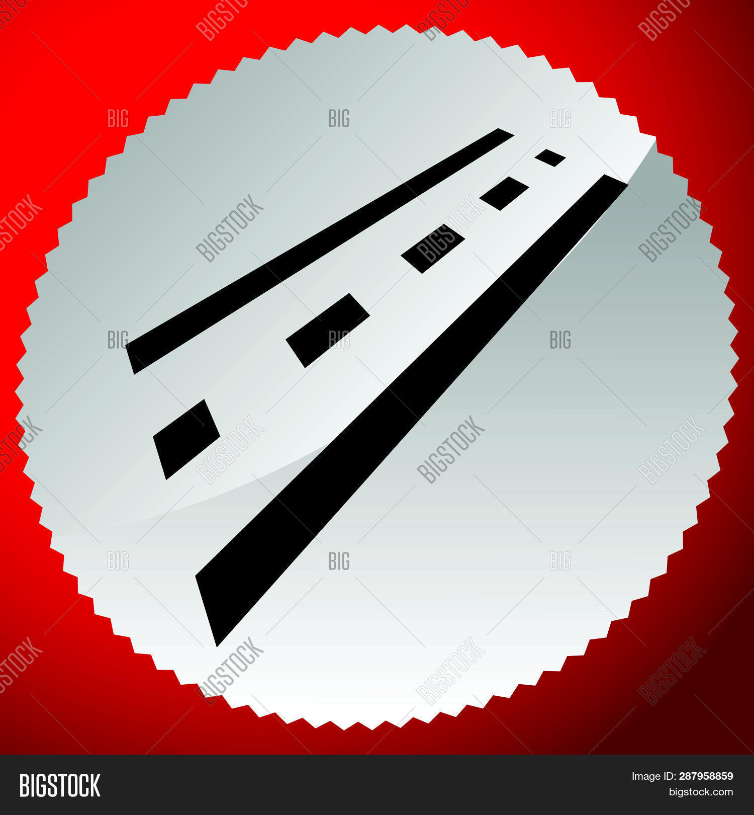 2-lane Road Icon Vector & Photo (Free Trial) | Bigstock