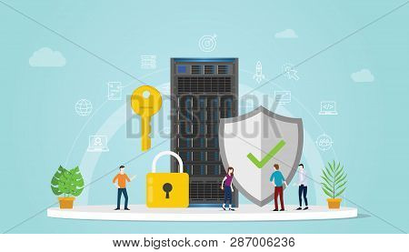 Server Security Vector & Photo (Free Trial) | Bigstock