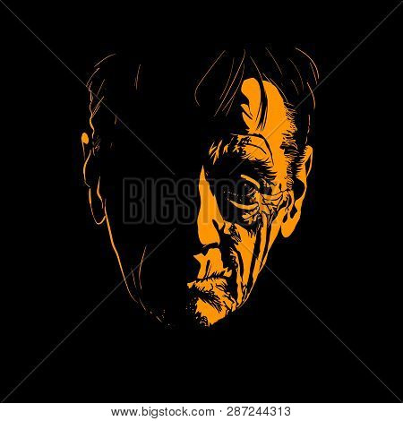Old Man Face Portrait Vector & Photo (Free Trial) | Bigstock