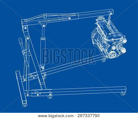 Engine Hoist Engine Vector & Photo (Free Trial) | Bigstock