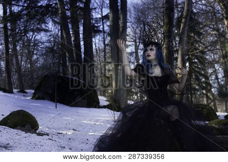 Black Queen. Blue Hair Image & Photo (Free Trial) | Bigstock