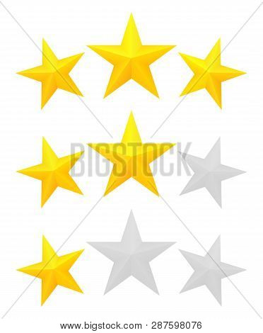 Three Star Rating. Vector & Photo (Free Trial) | Bigstock