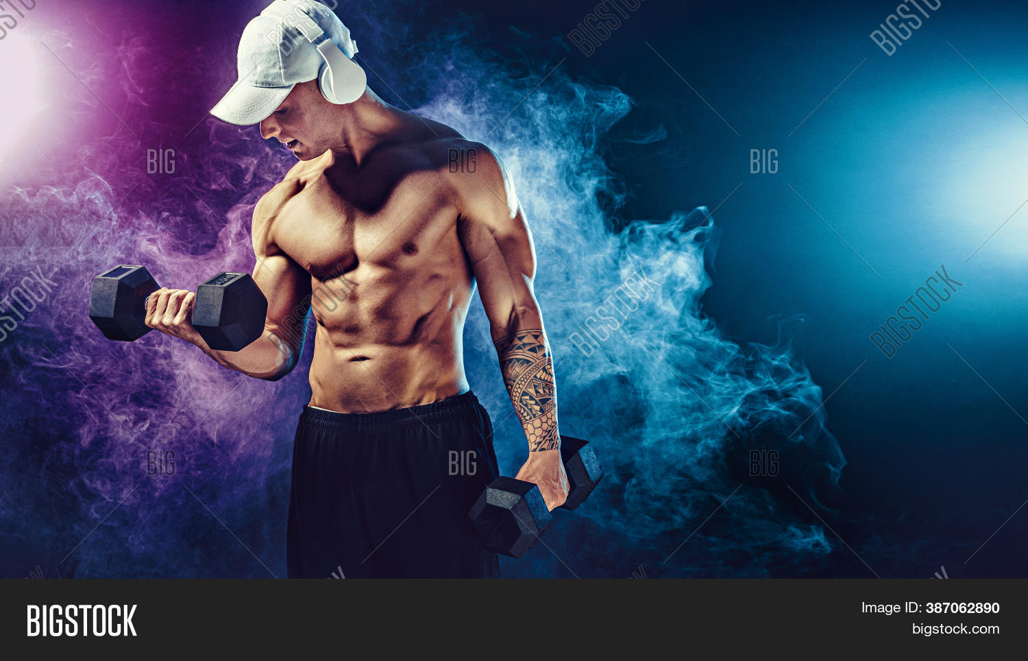 Athletic Man Training Image & Photo (Free Trial) | Bigstock