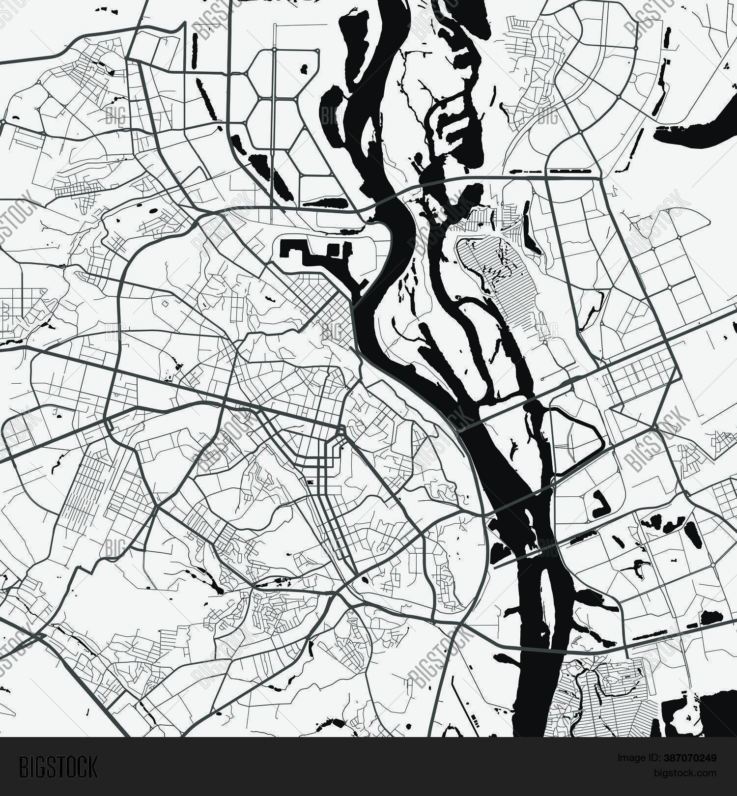 Urban City Map Kyiv Vector & Photo (Free Trial) | Bigstock