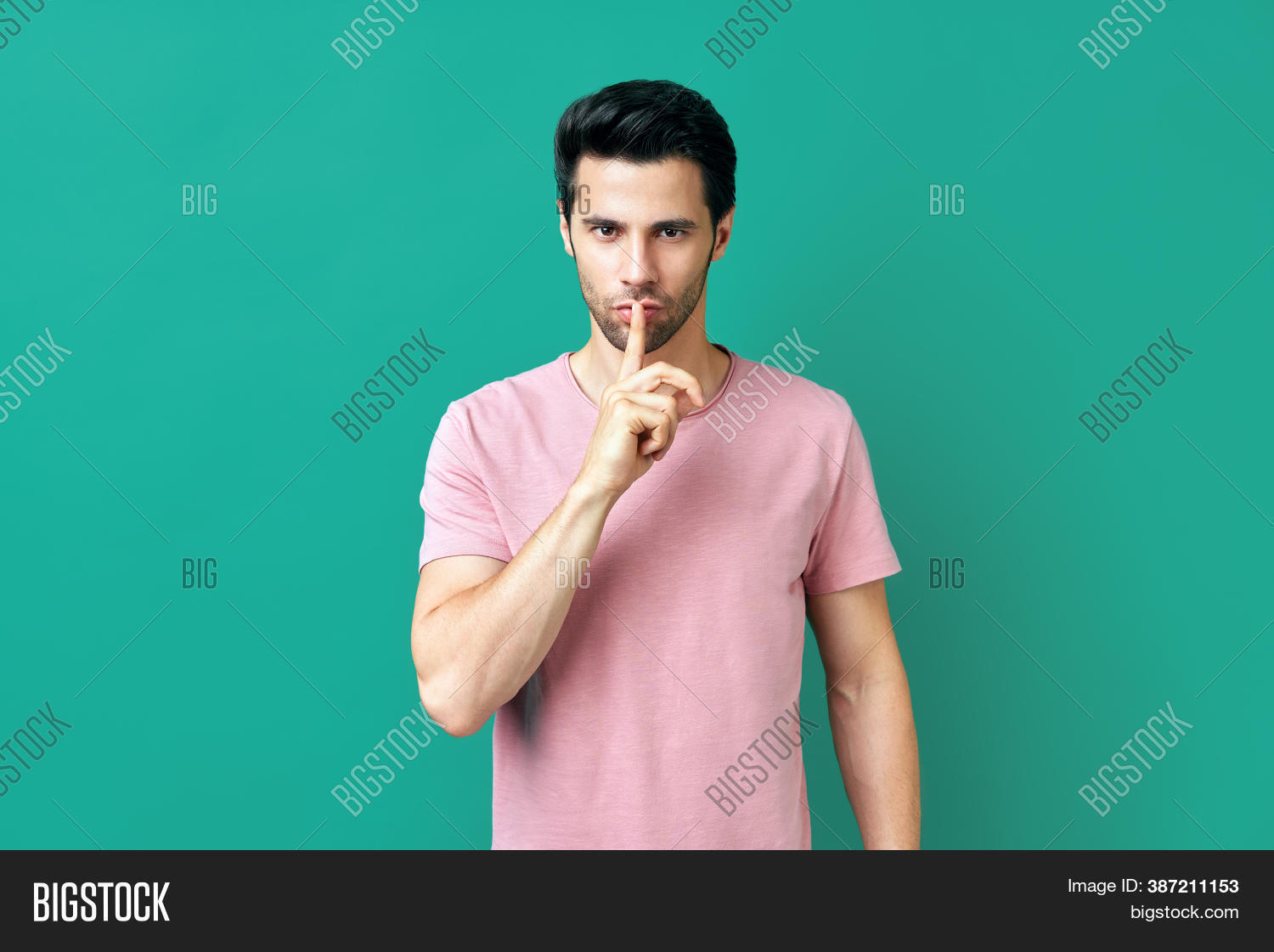 Young Man Pink T-shirt Image & Photo (Free Trial) | Bigstock