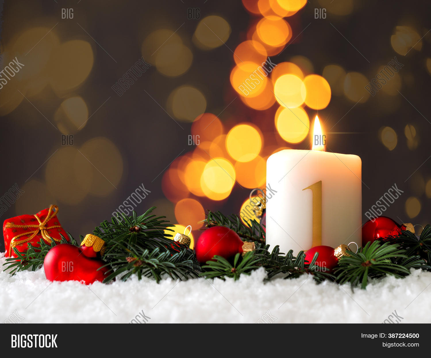 Candle First Advent Image & Photo (Free Trial) | Bigstock