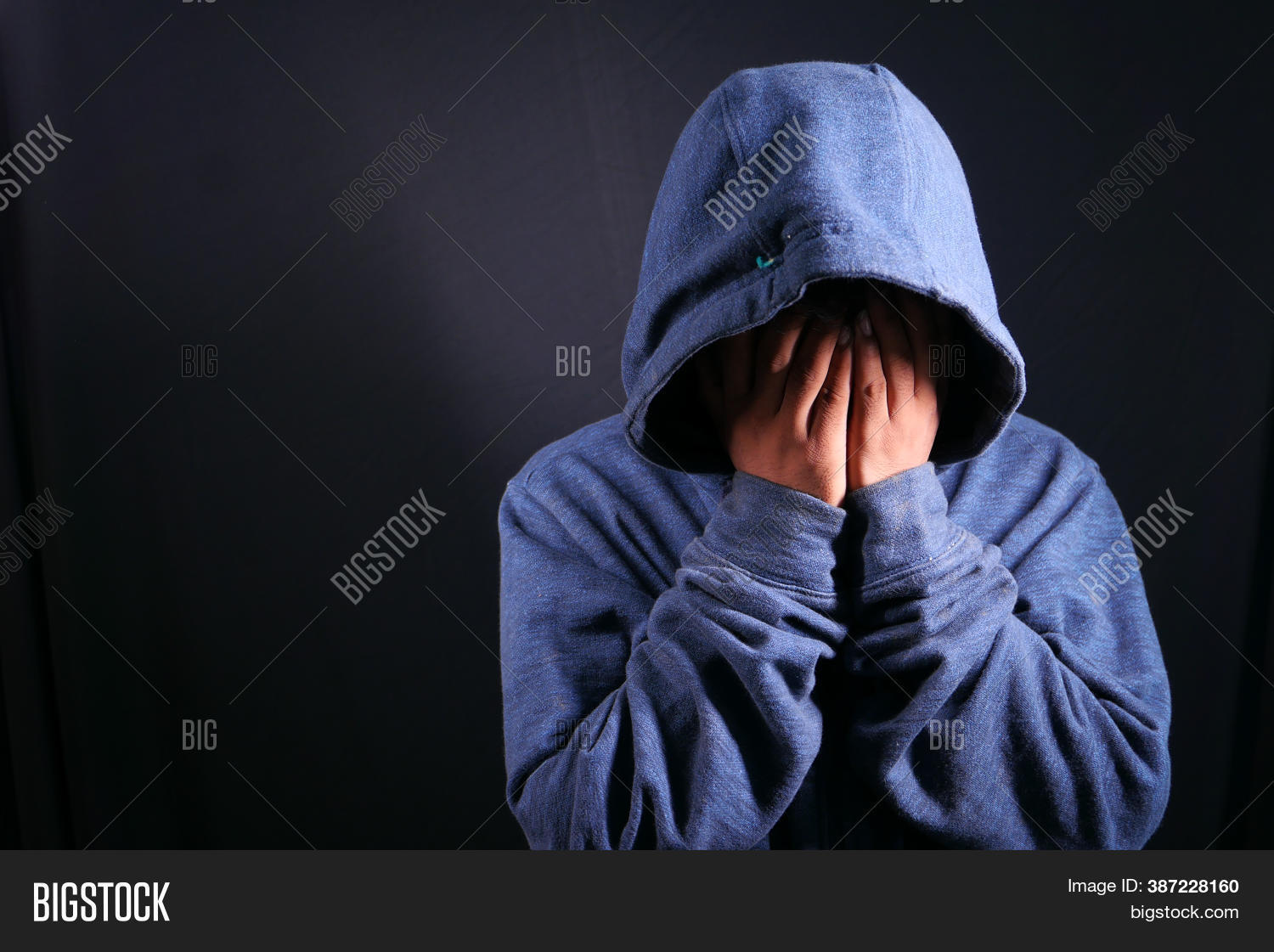 Sad Man Hood Cover Image & Photo (Free Trial) | Bigstock