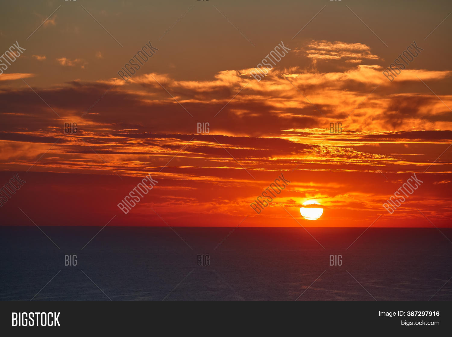 Sunset Over Ocean Image & Photo (Free Trial) | Bigstock