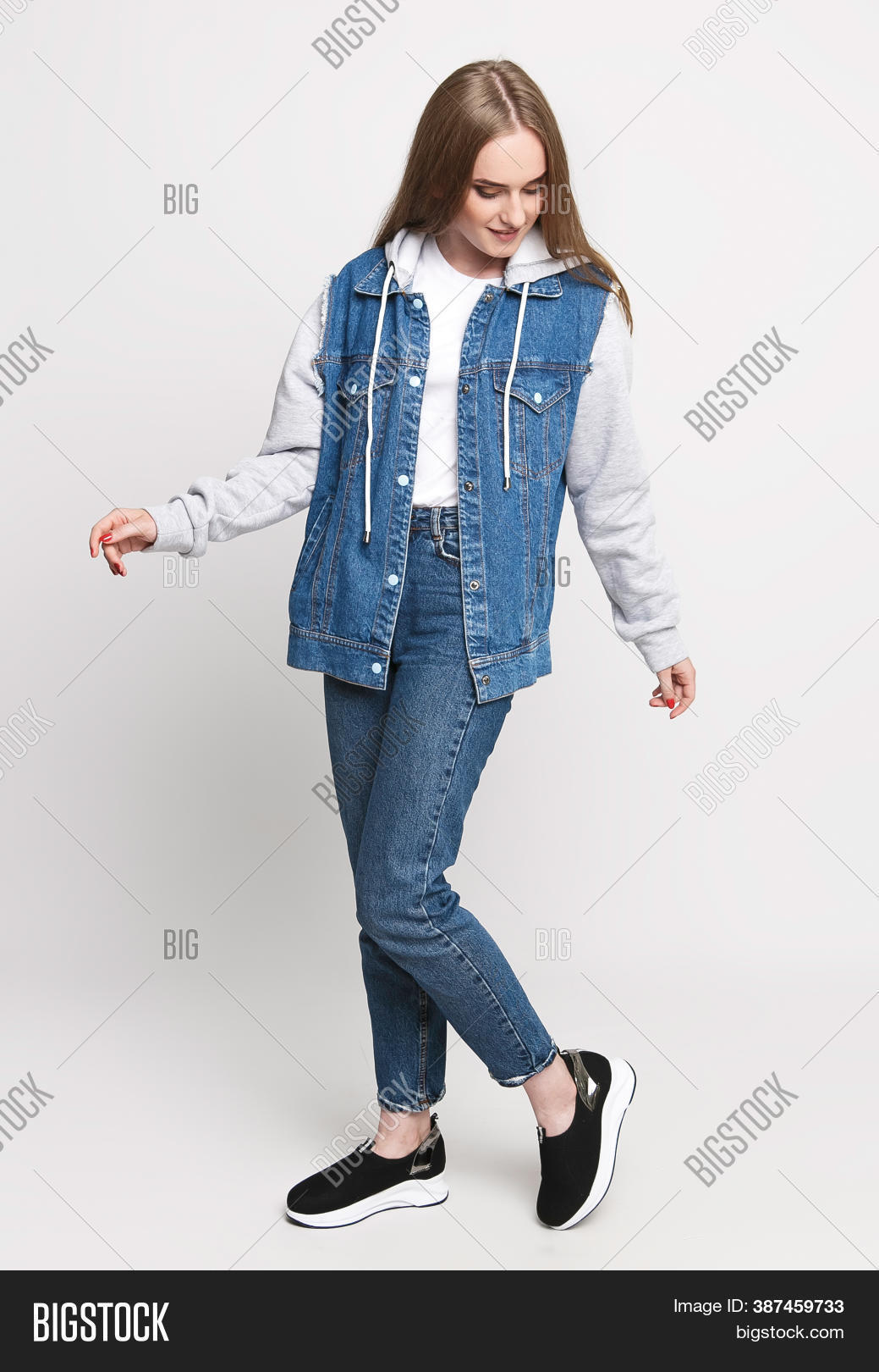 Beautiful Woman Denim Image & Photo (Free Trial) | Bigstock