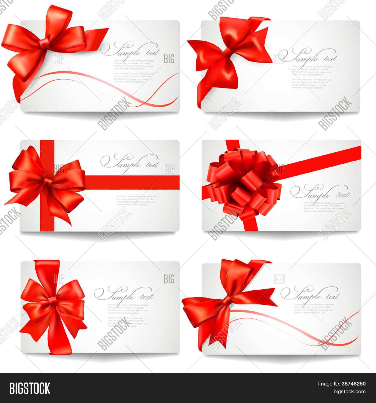 Set Gift Card Notes Vector & Photo (Free Trial) | Bigstock
