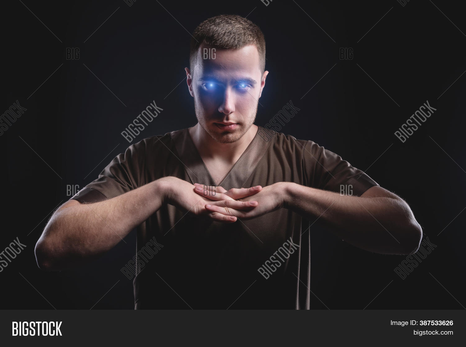 Caucasian Man Glowing Image & Photo (Free Trial) | Bigstock
