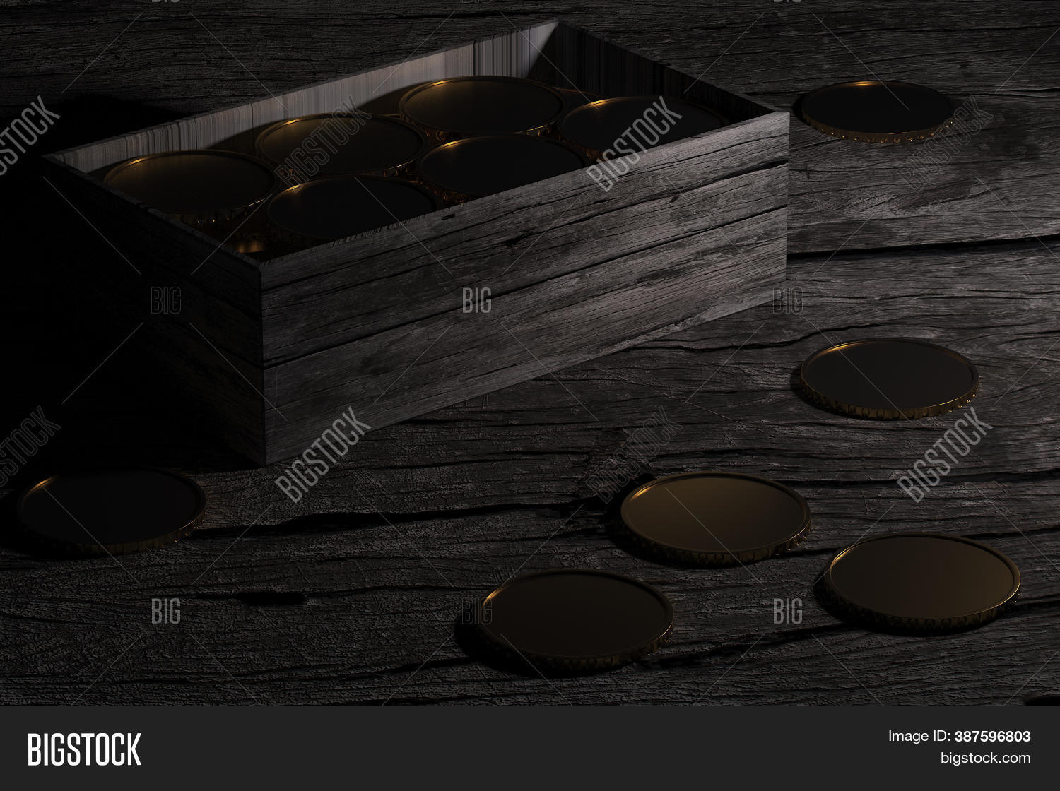 Old Wooden Box Gold Image & Photo (Free Trial) | Bigstock