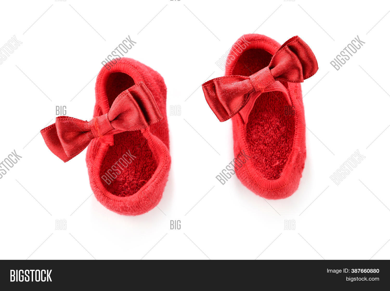 Red Knitted Baby Shoes Image & Photo (Free Trial) | Bigstock