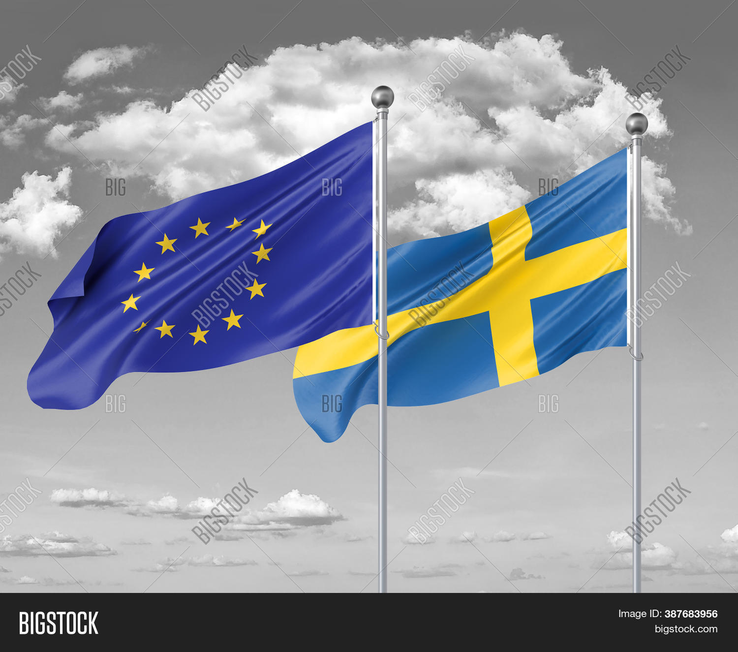 Two Realistic Flags. Image & Photo (Free Trial) | Bigstock