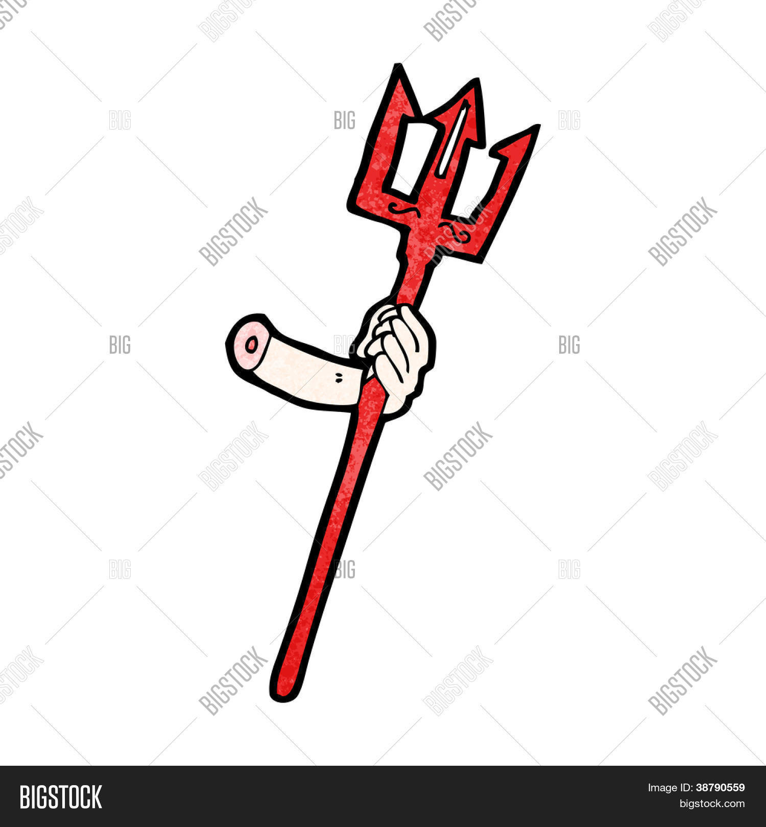 Devil Fork Cartoon Vector & Photo (Free Trial) | Bigstock