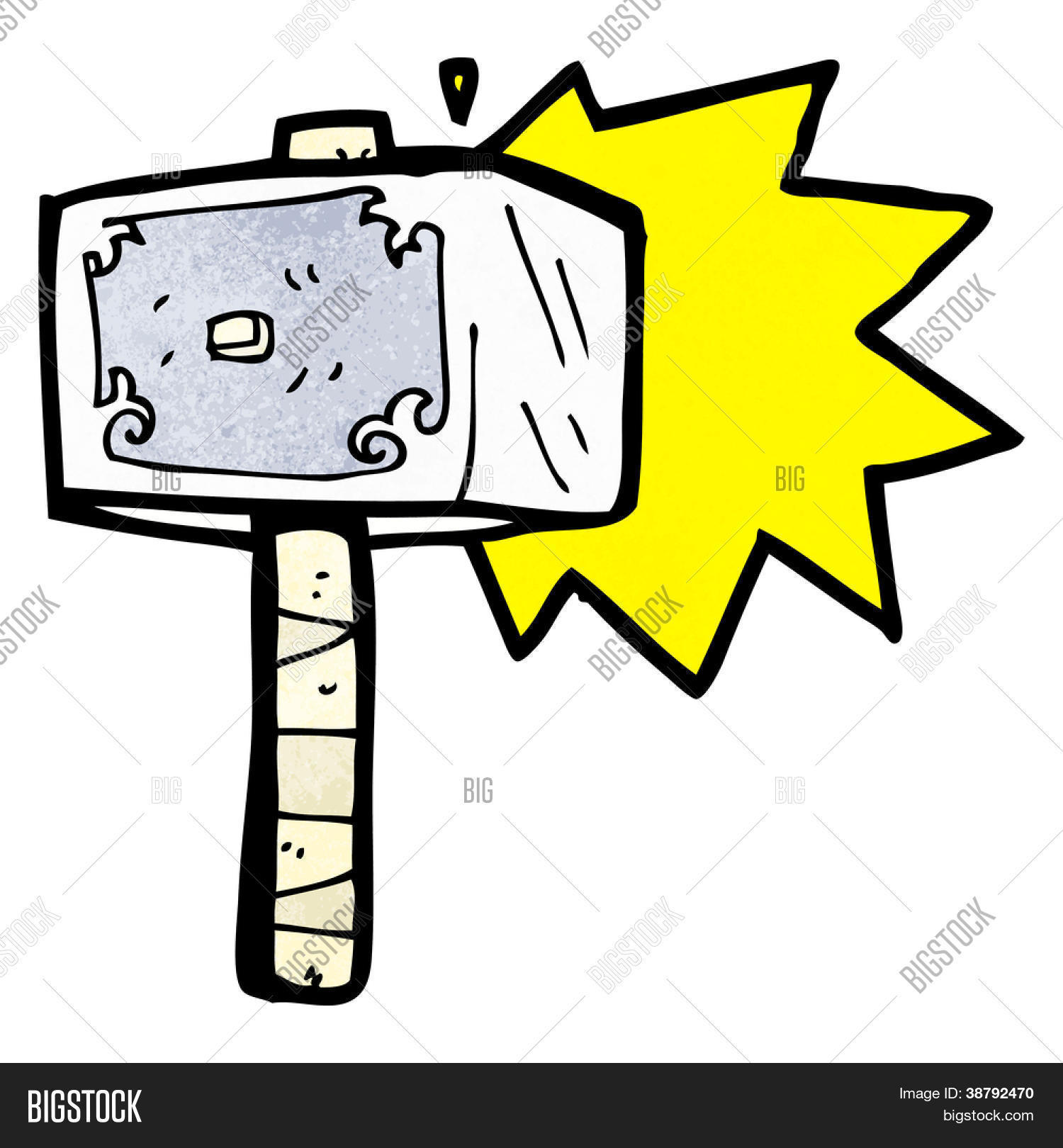 Cartoon Hammer Vector & Photo (Free Trial) | Bigstock