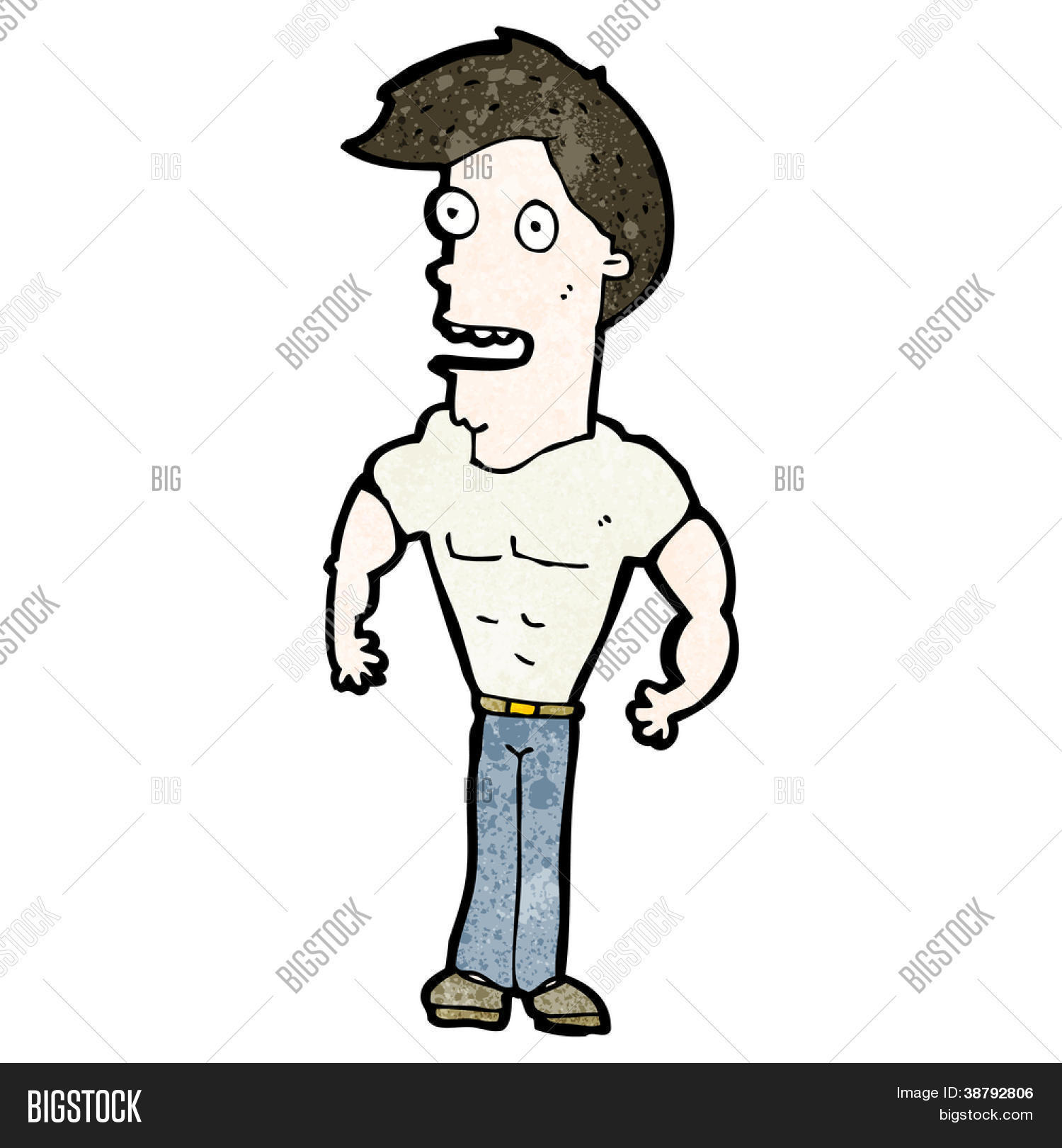 Cartoon Muscular Man Vector & Photo (Free Trial) | Bigstock