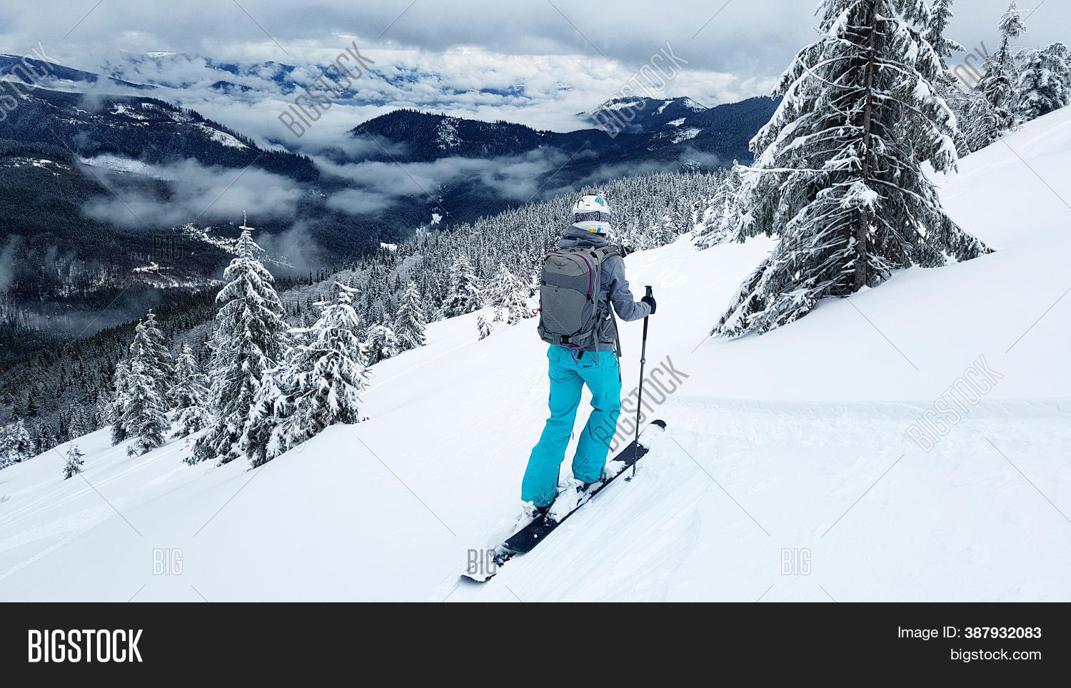 Young Skier Stands On Image & Photo (Free Trial) | Bigstock