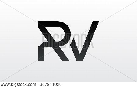Initial Rv Letter Vector & Photo (Free Trial) | Bigstock