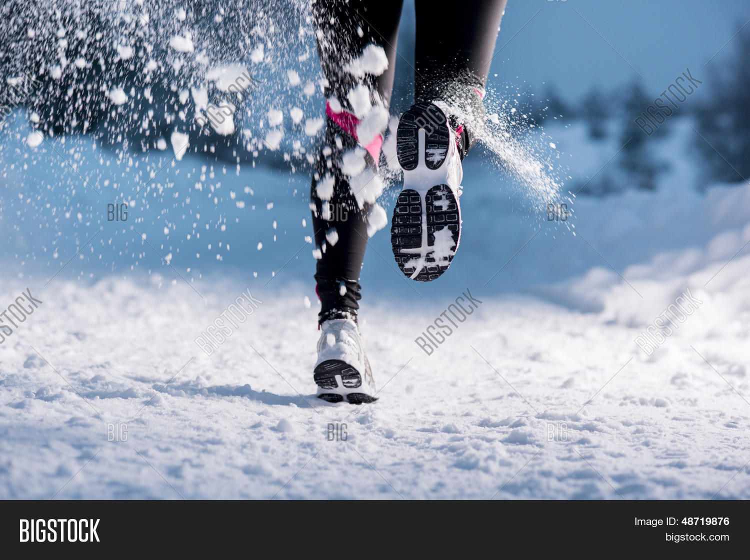 Woman Running Winter Image & Photo (Free Trial) | Bigstock