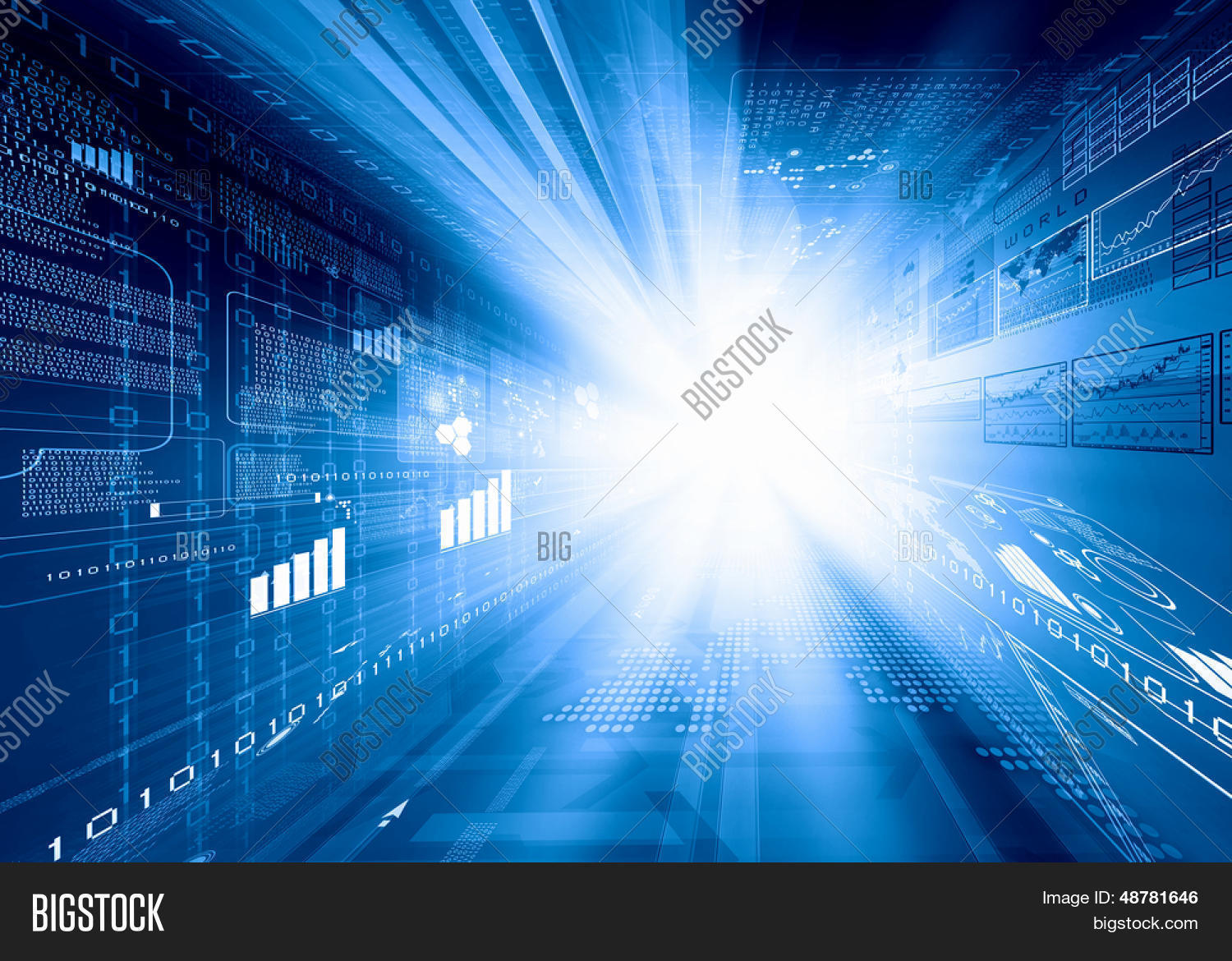 Digital Blue Image & Photo (Free Trial) | Bigstock