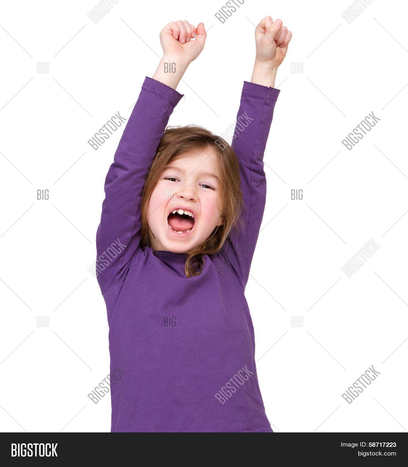 Young Girl Cheering Image & Photo (Free Trial) | Bigstock