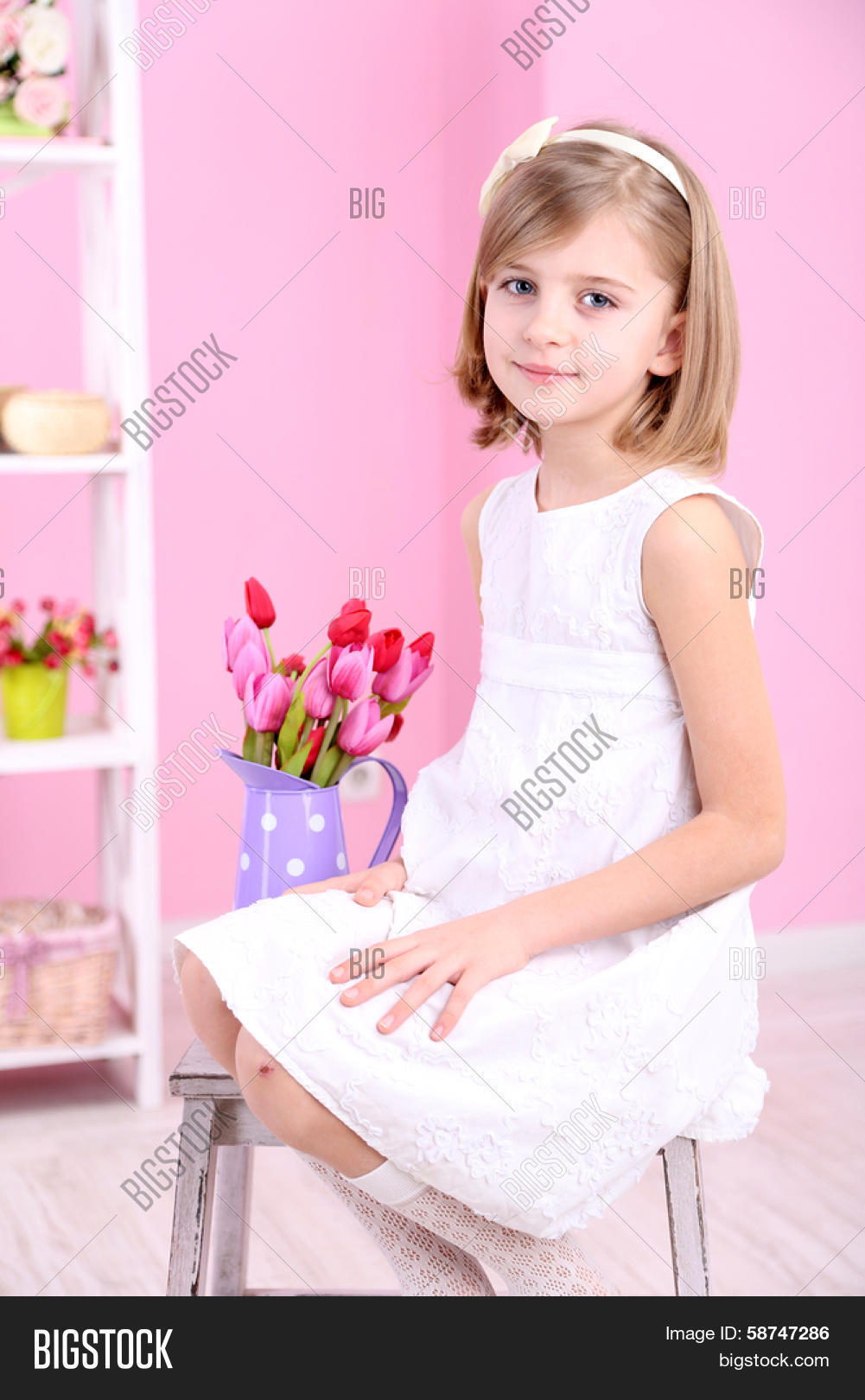 Little Girl Sitting On Image & Photo (Free Trial) | Bigstock