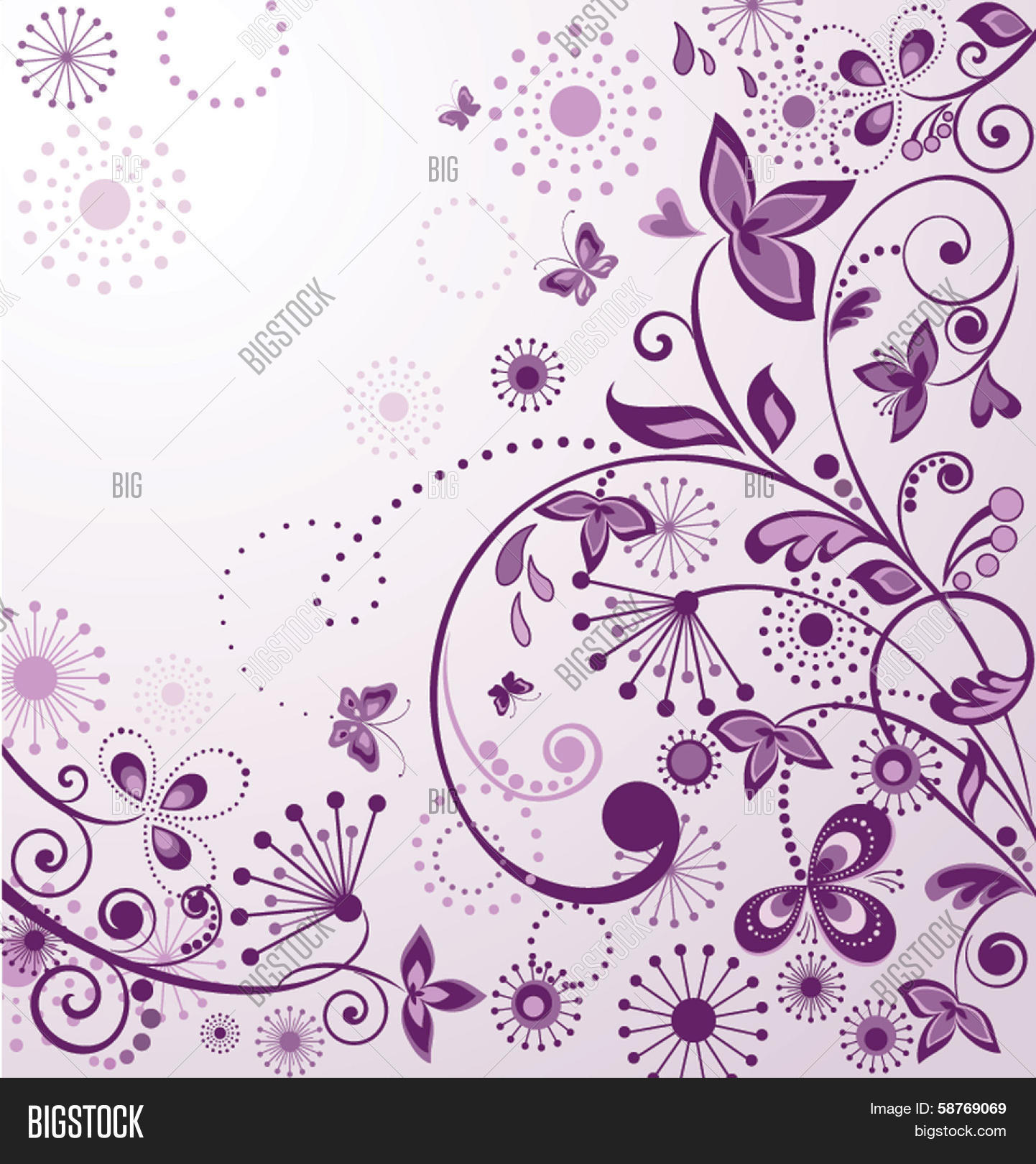 Violet Greeting Card Vector & Photo (Free Trial) | Bigstock