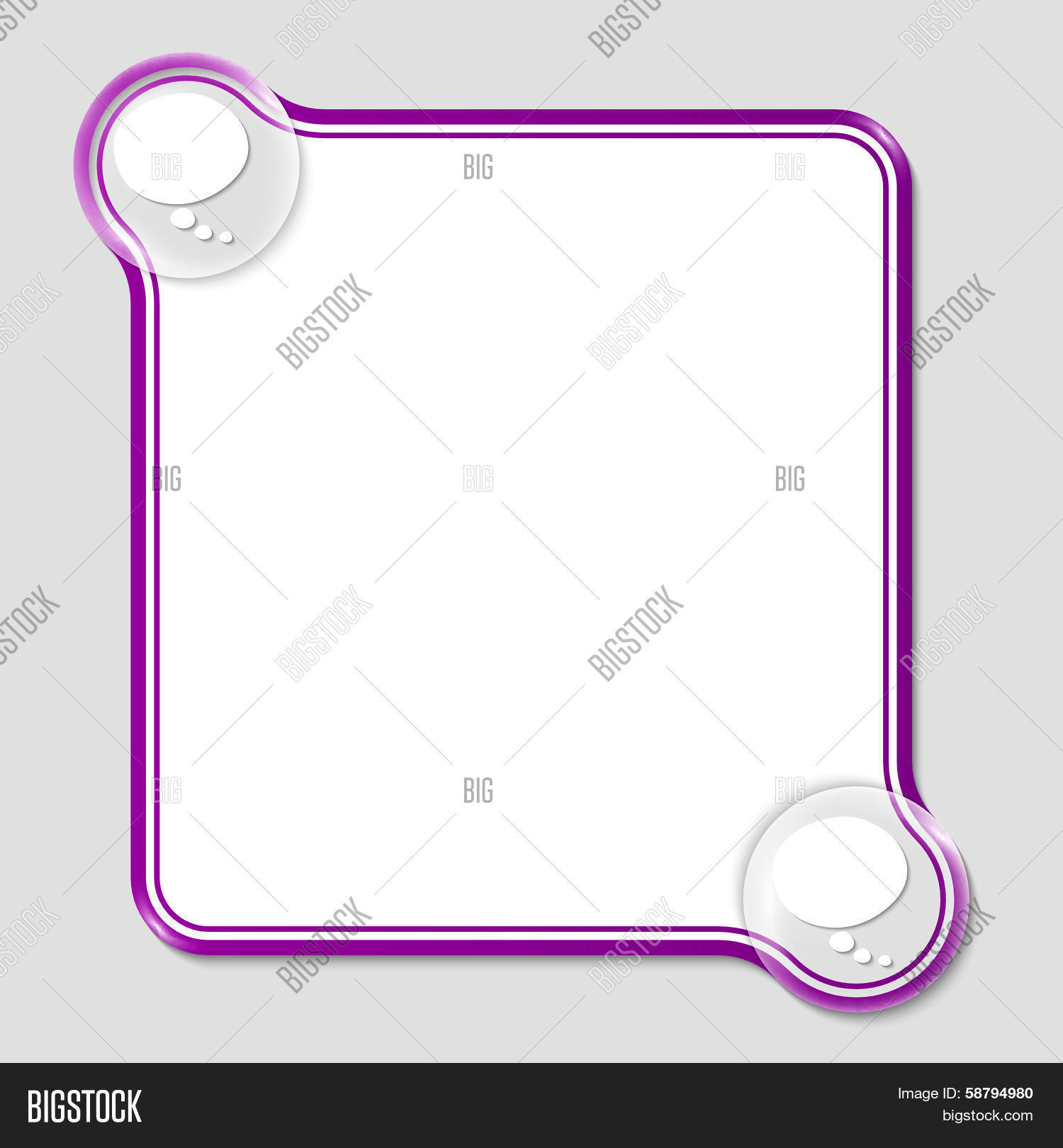 Purple Text Box Any Vector & Photo (Free Trial) | Bigstock
