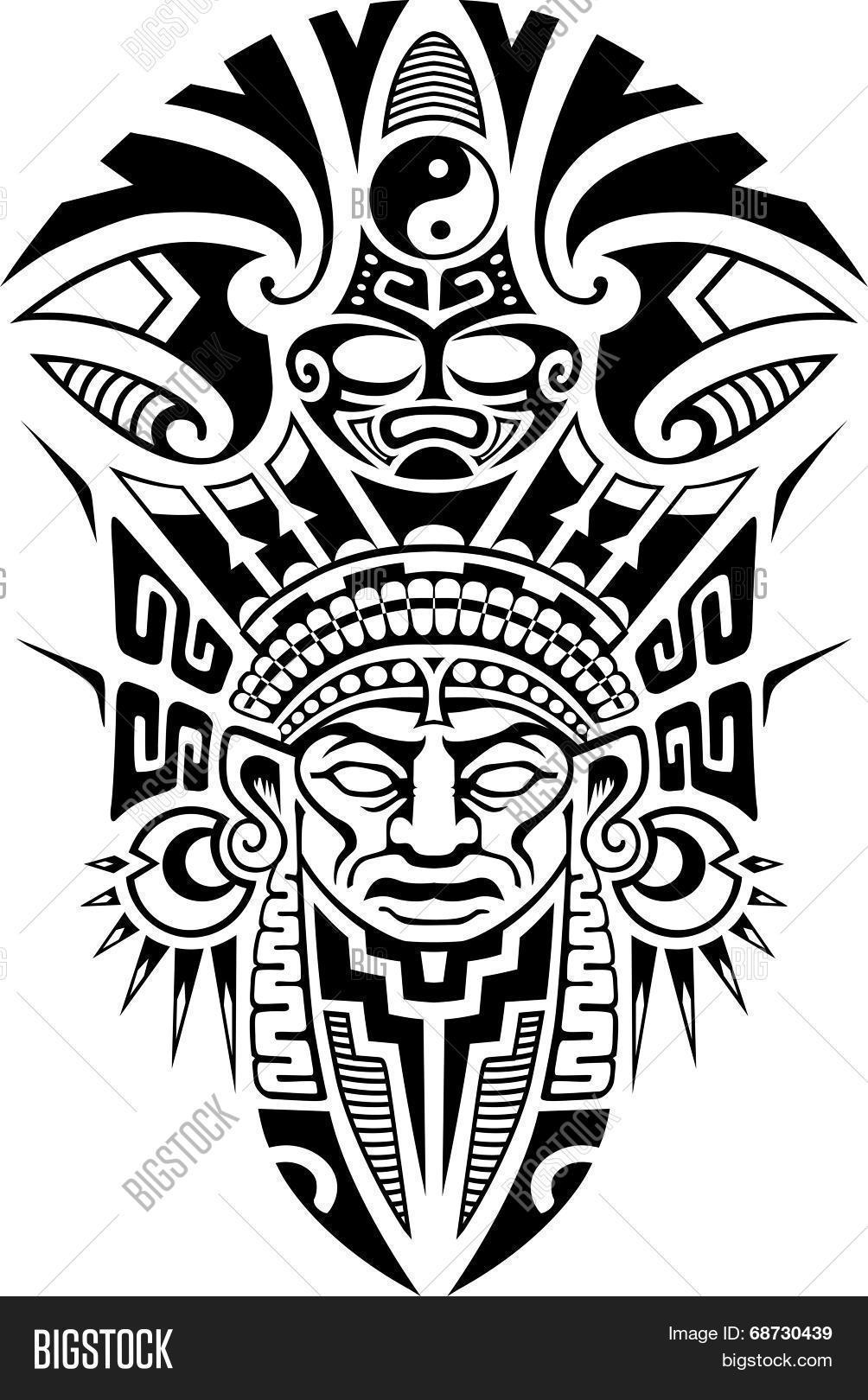 Ethnic Tribal Mask Vector & Photo (Free Trial) | Bigstock