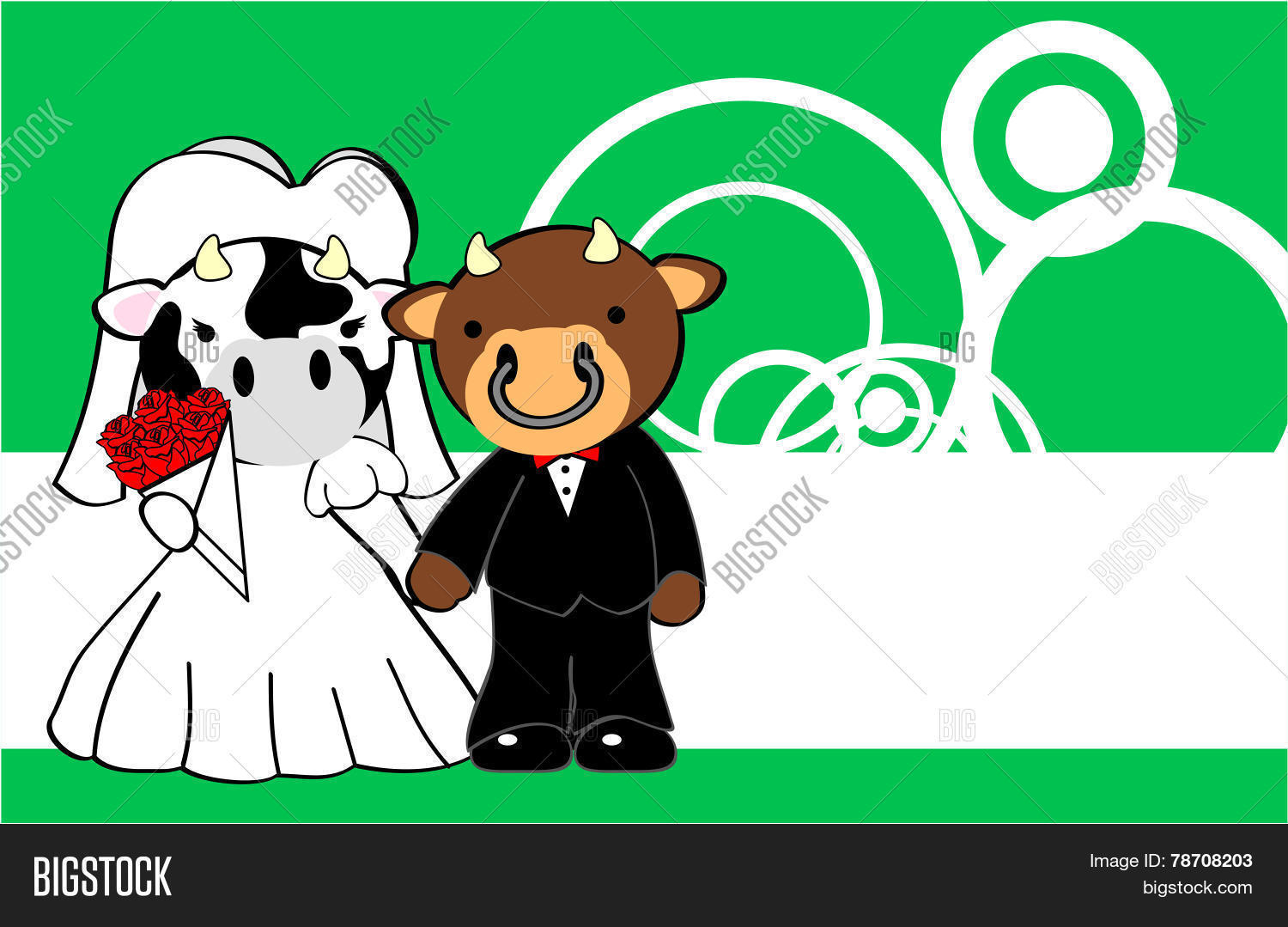 Cow Bull Married Vector & Photo (Free Trial) | Bigstock
