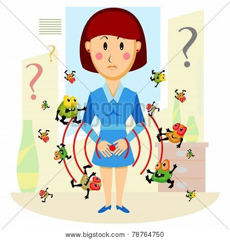 Women Health Problems Vector & Photo (Free Trial) | Bigstock