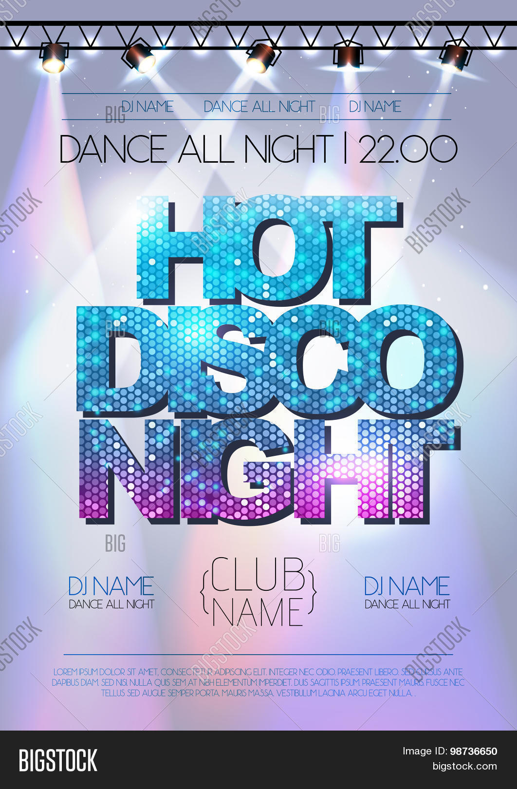 Disco Background. Hot Vector & Photo (Free Trial) | Bigstock
