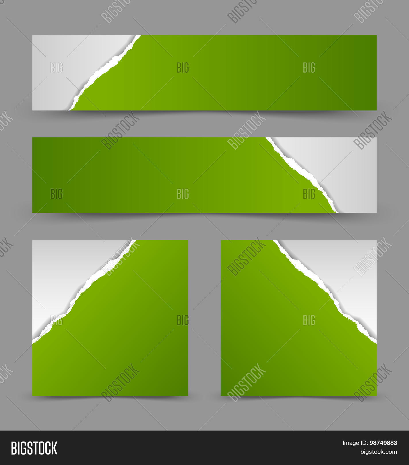 Ripped Paper Banners Vector & Photo (Free Trial) | Bigstock