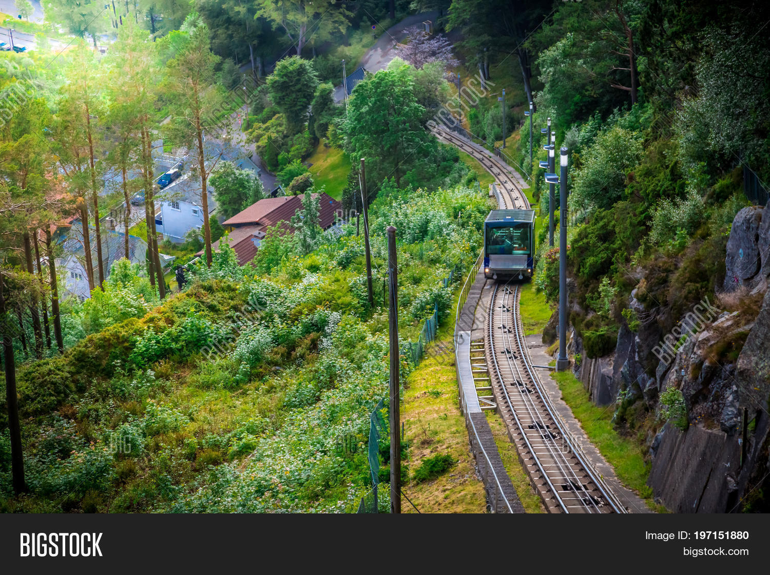 Floibanen Funicular Mt Image & Photo (Free Trial) | Bigstock