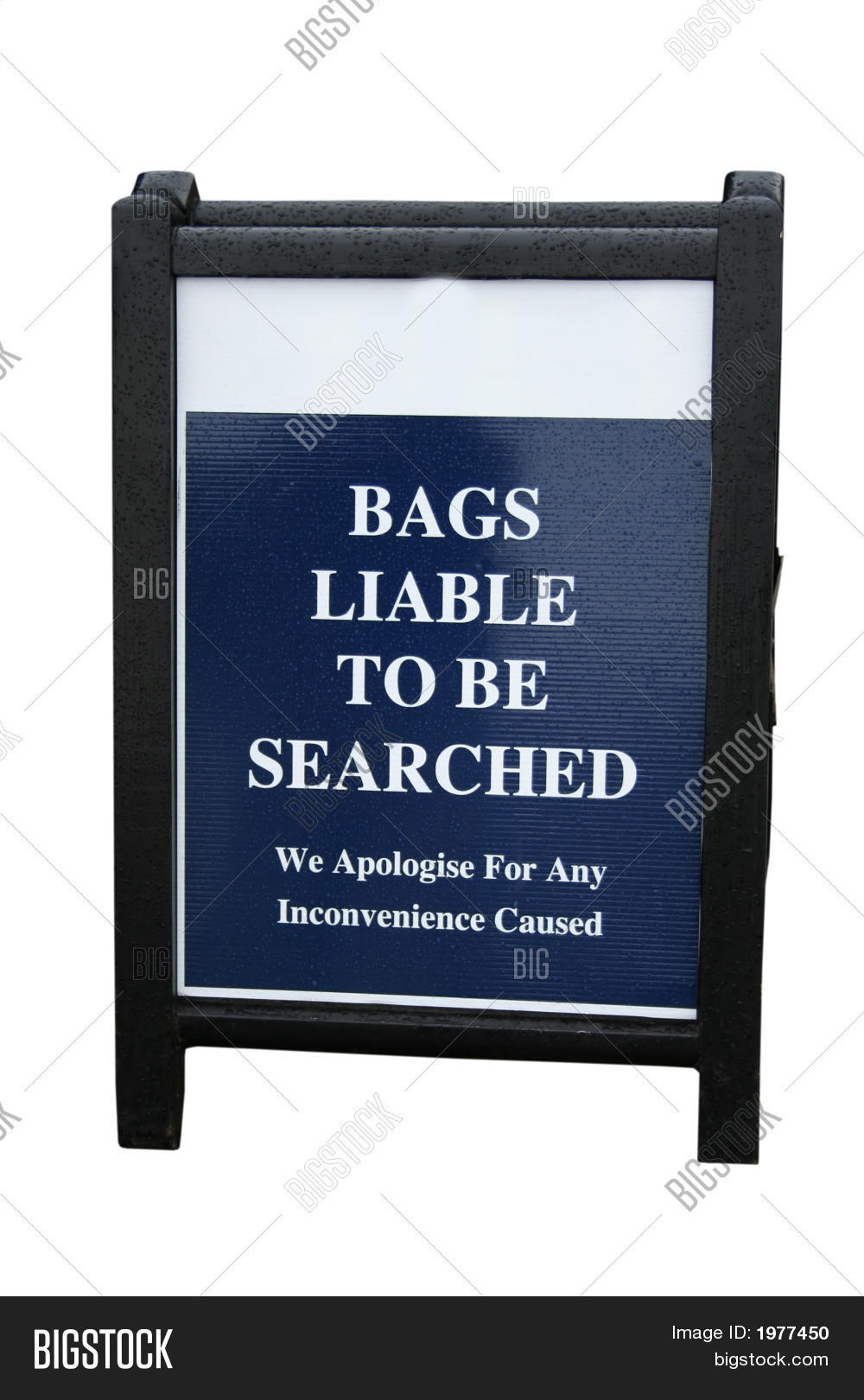Bag Inspection Sign Image & Photo (Free Trial) | Bigstock