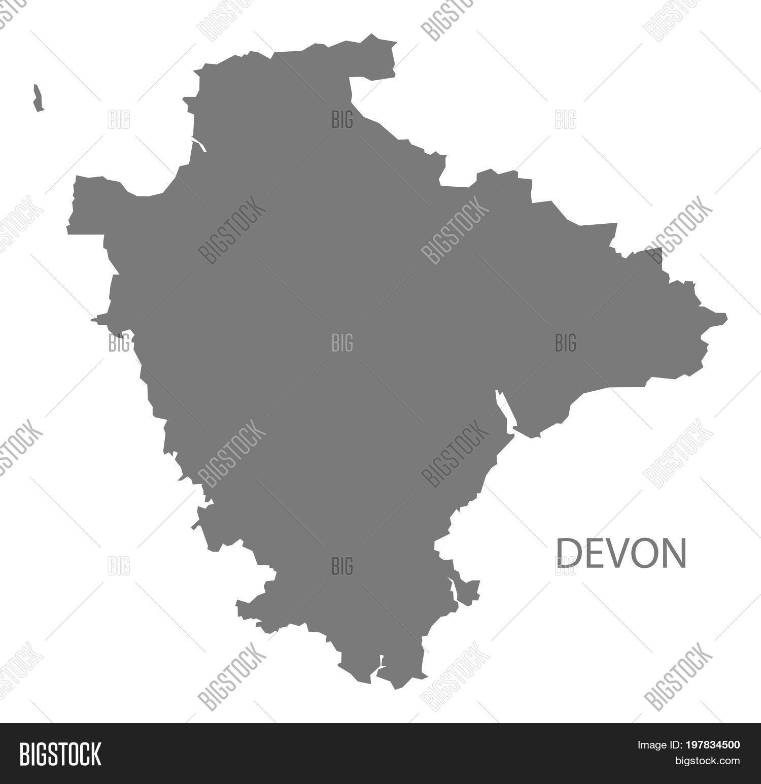 Devon County Map Image & Photo (Free Trial) | Bigstock