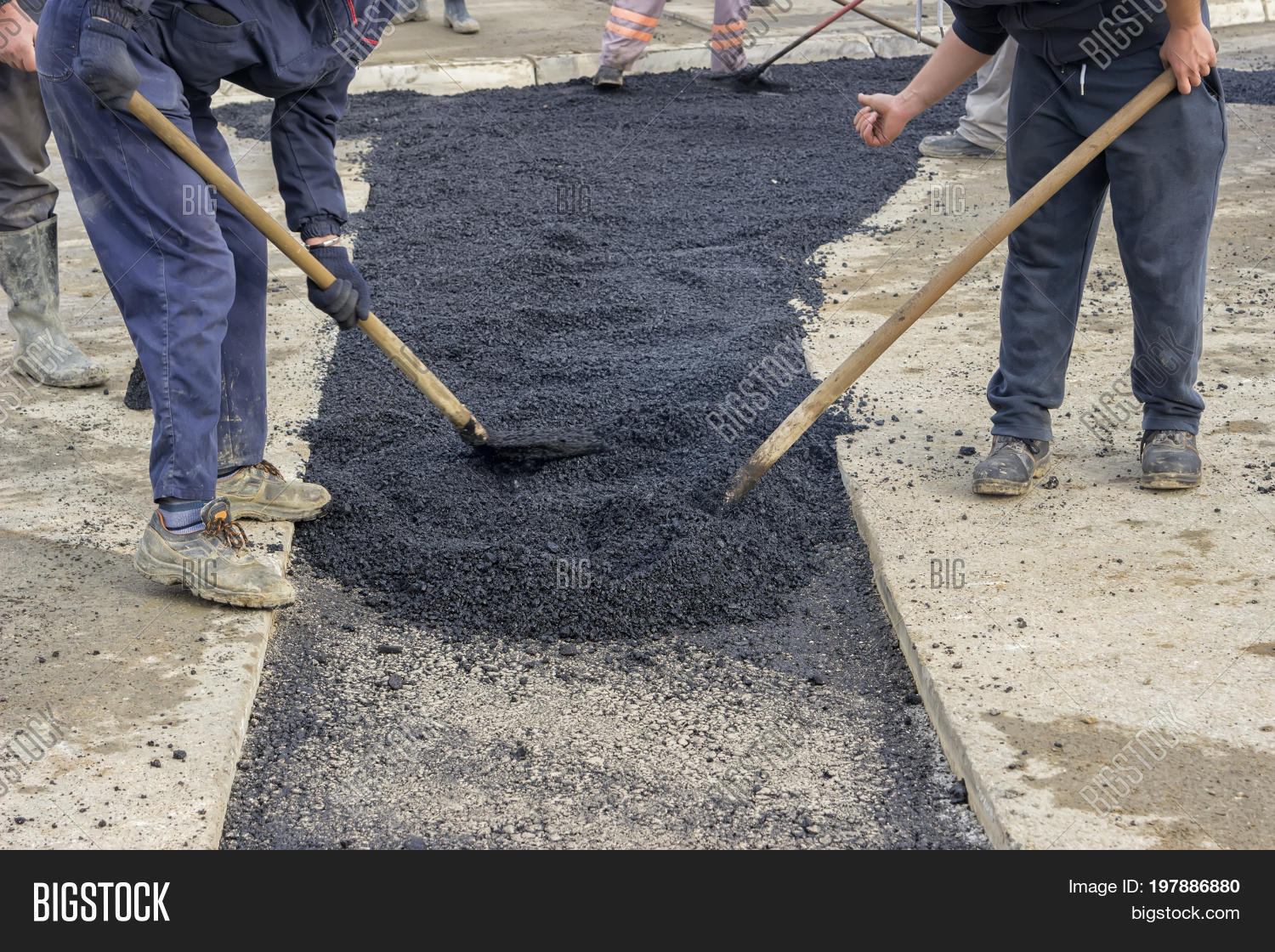 Asphalt Workers Image & Photo (Free Trial) | Bigstock