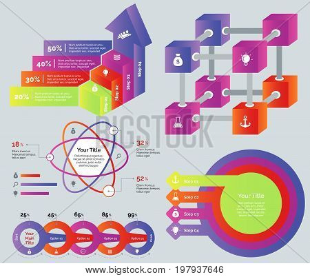 Process Diagrams Set Vector & Photo (Free Trial) | Bigstock