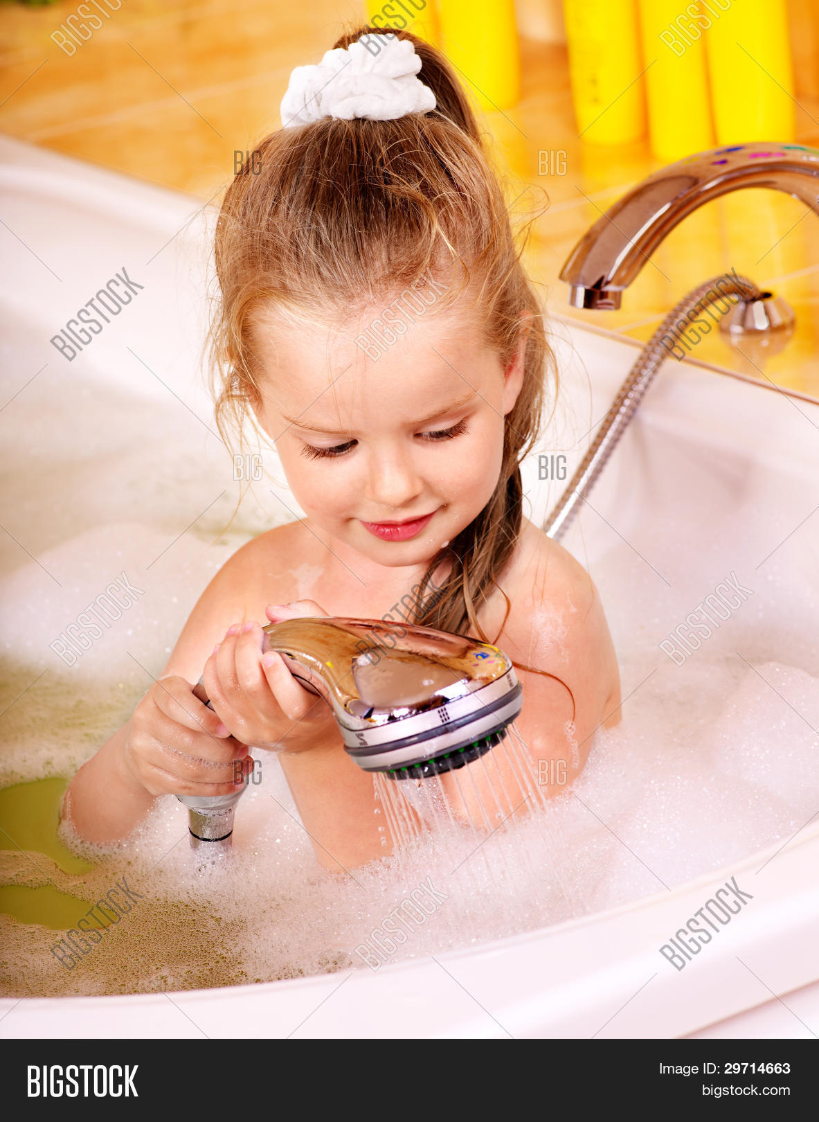 Little Girl Washing Image & Photo (Free Trial) | Bigstock