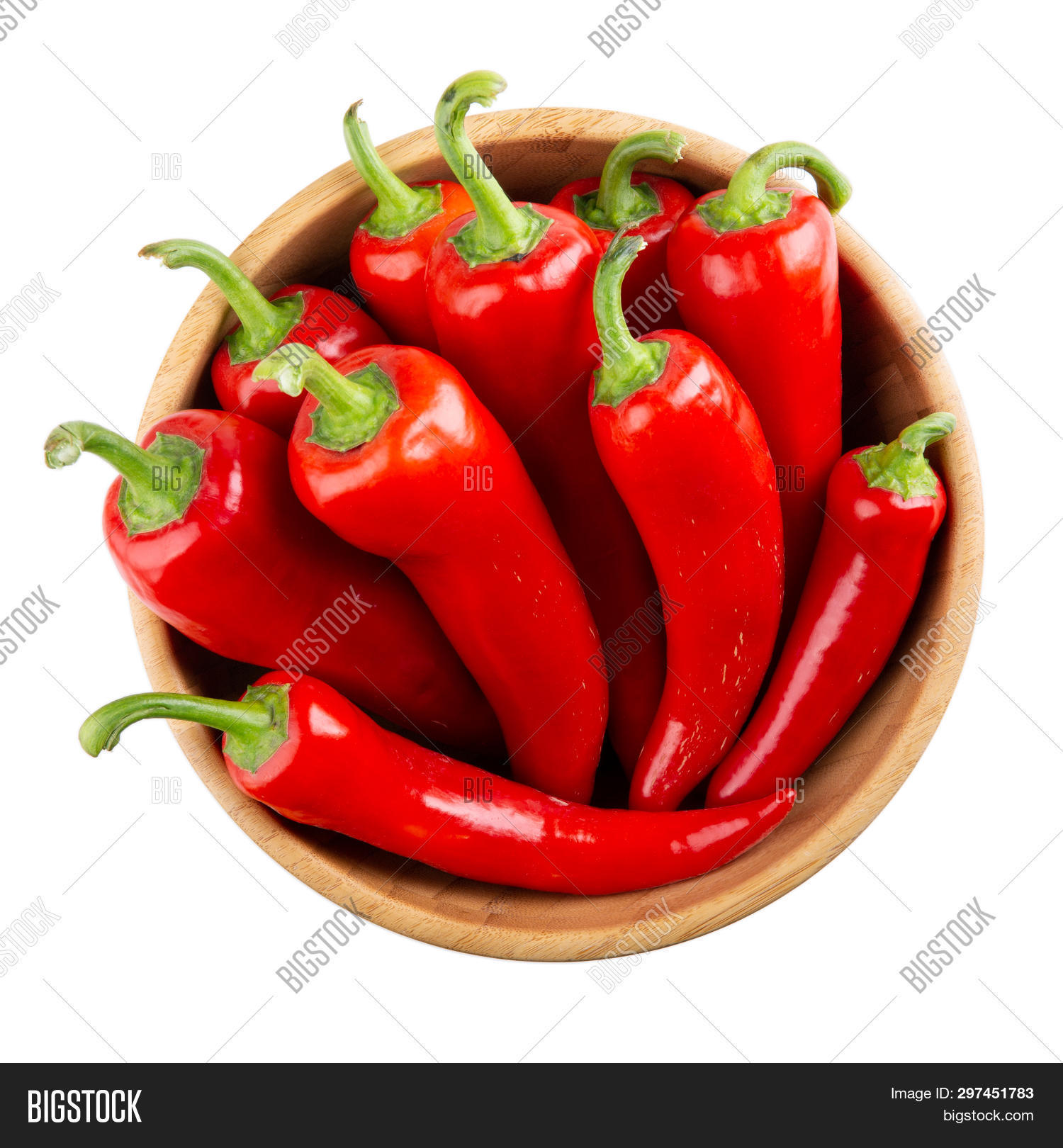 Red Pepper Wooden Bowl Image & Photo (Free Trial) | Bigstock