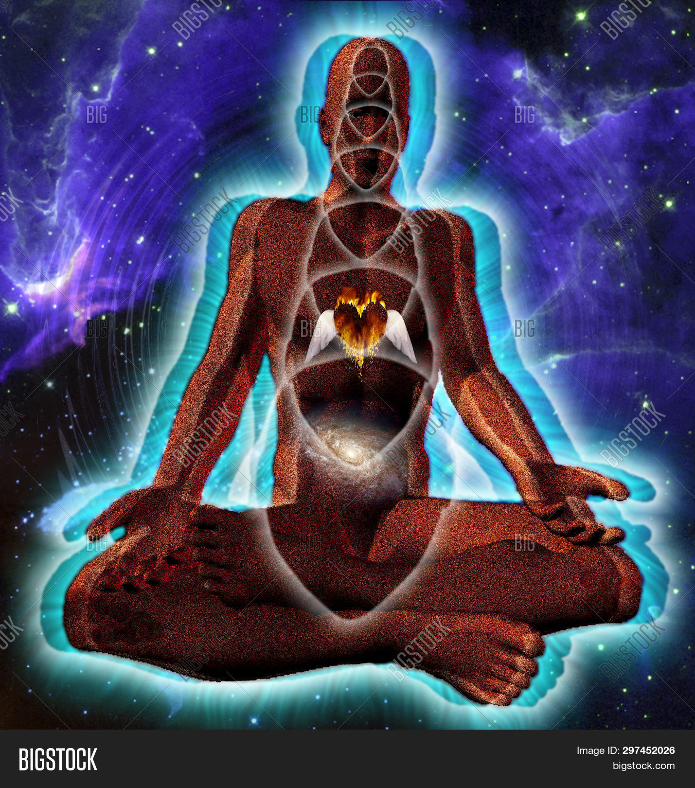 Man Figure Lotus Pose Image & Photo (Free Trial) | Bigstock