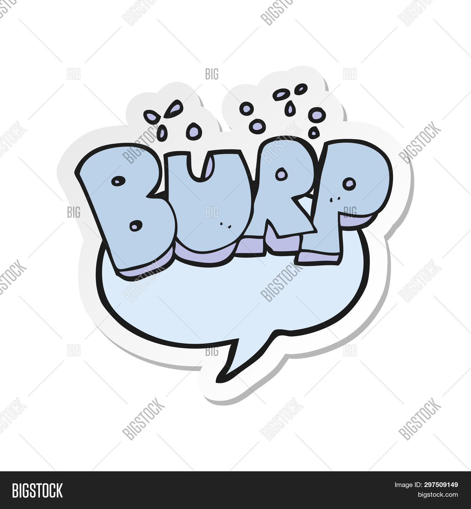 Sticker Cartoon Burp Image & Photo (Free Trial) | Bigstock